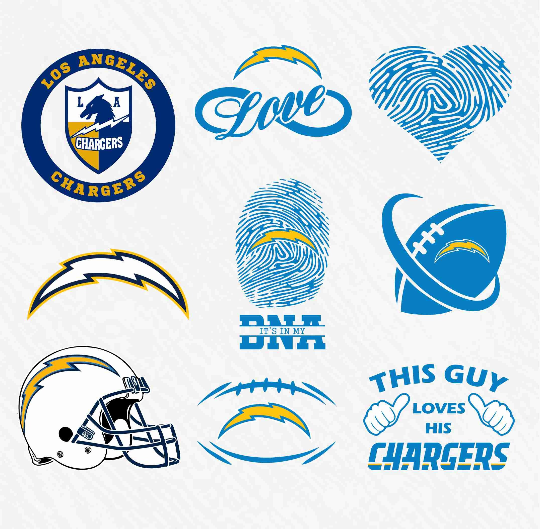 Chargers Svg Chargers Bundle Svg Los Angeles Chargers Svg | Etsy