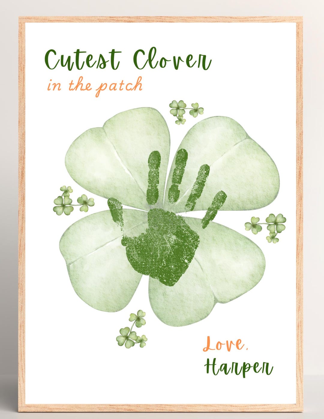 Cutest Clover in the Patch St. Patrick's Day Handprint Craft, Green ...