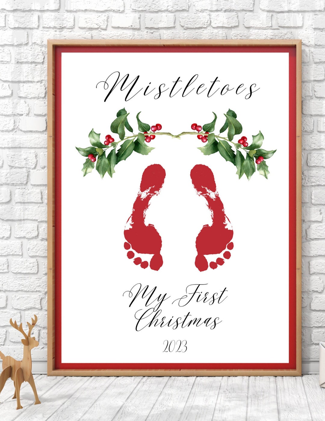 Footprint Christmas Craft, My First Christmas Keepsake Craft, Digital ...