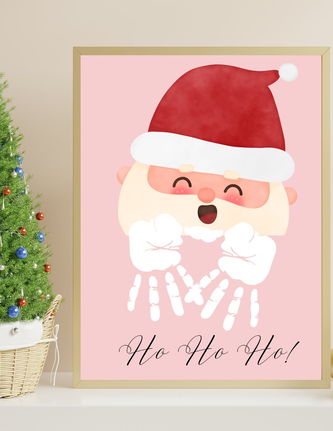 Santa Clause Handprint Craft for Kids, Christmas Handprint Template ...