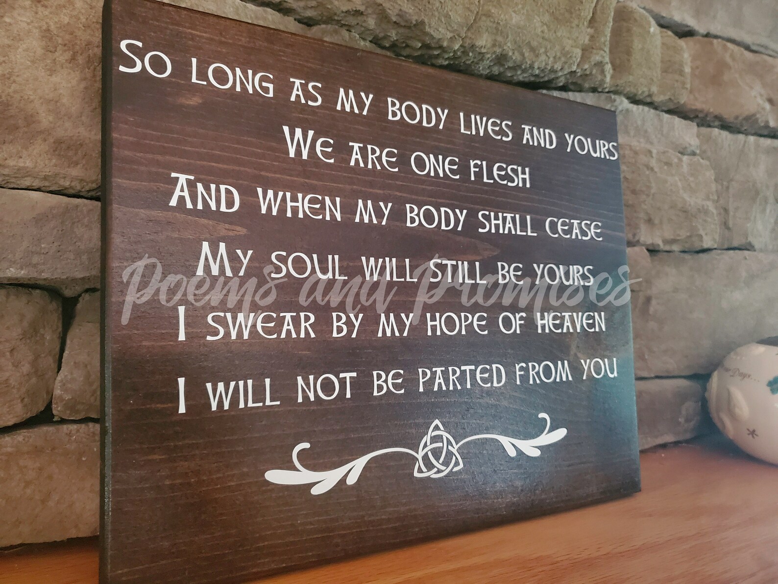 Outlander One Flesh Sign Never Part Sign Outlander Decor | Etsy