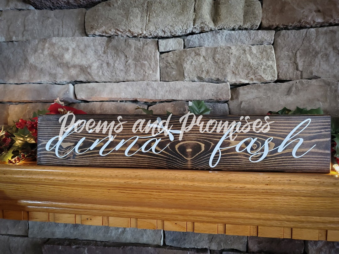 Dinna Fash Sign, Outlander Sign, Outlander Decor, Outlander Stocker ...