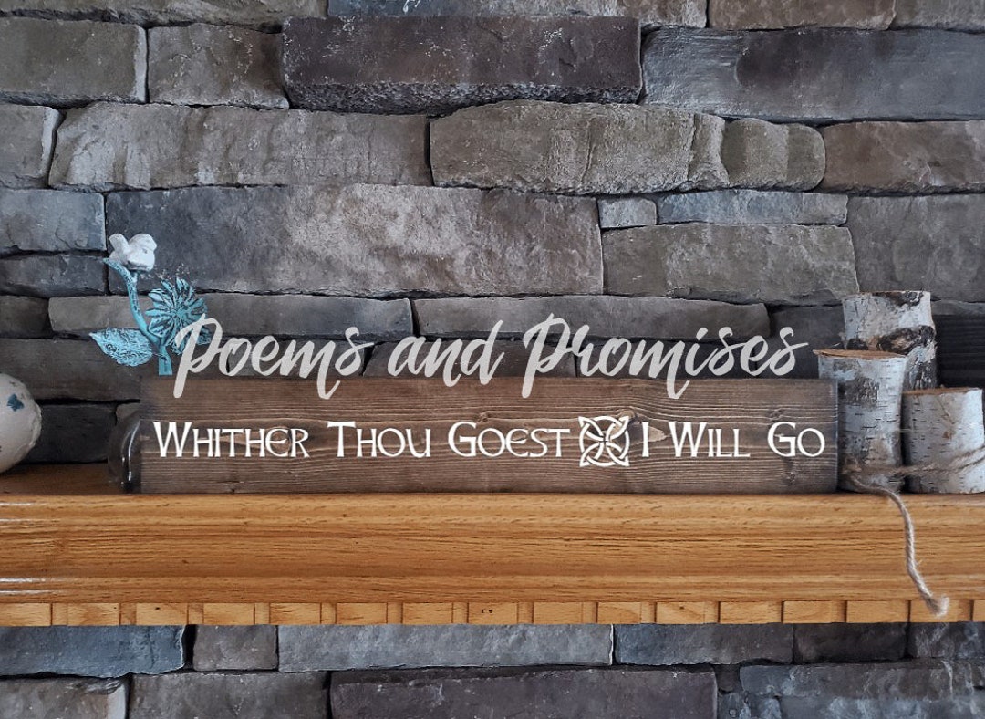 Whither Thou Goest Outlander Sign, Outlander Decor, Wedding Gift ...