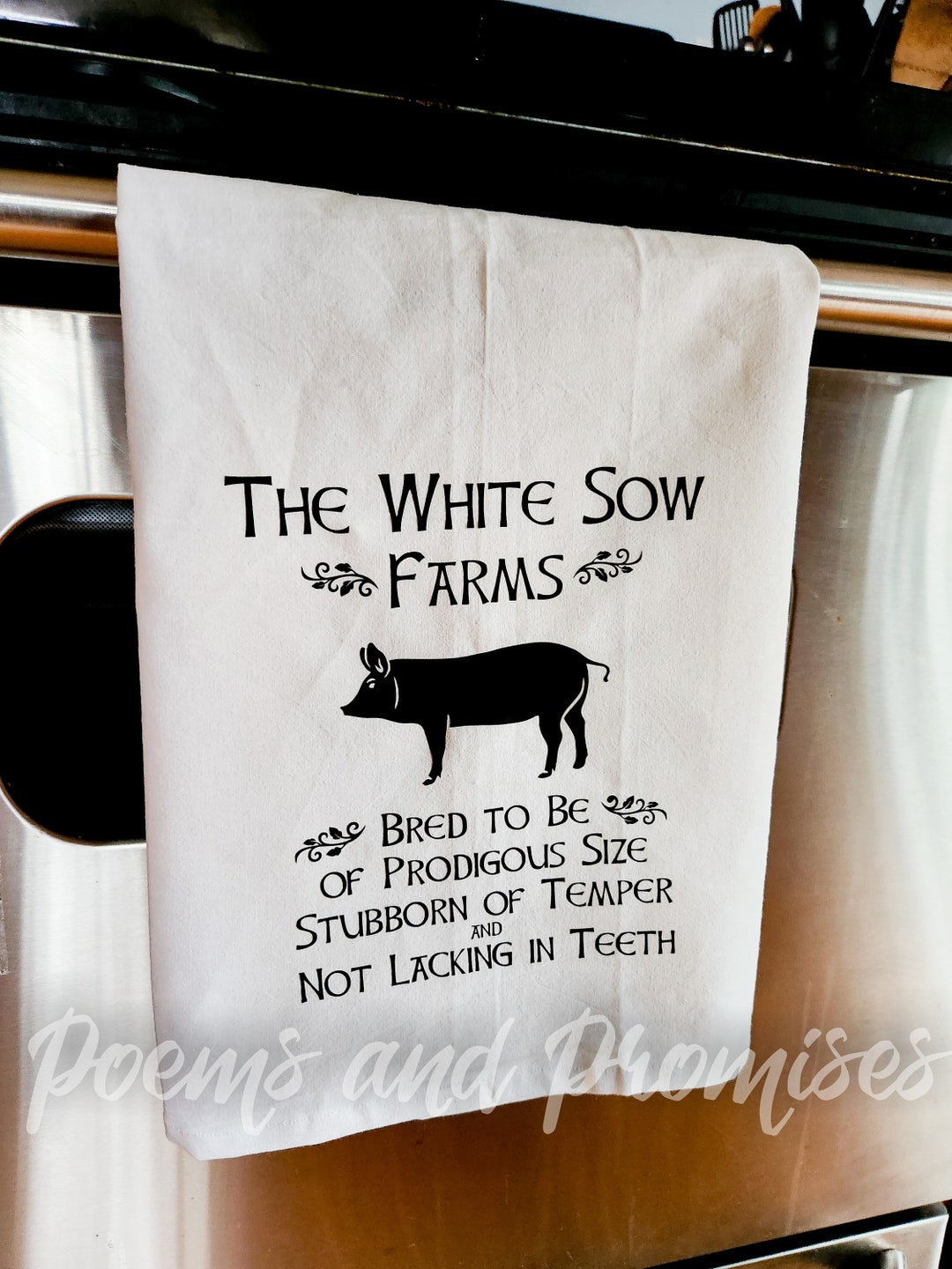 Outlander Kitchen Towel, Outlander White Sow, Outlander Gift, Outlander ...