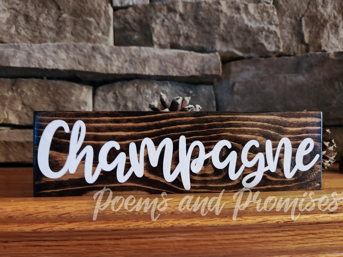 Wine Signs Red Wine Sign White Wine Sign Champagne Sign - Etsy