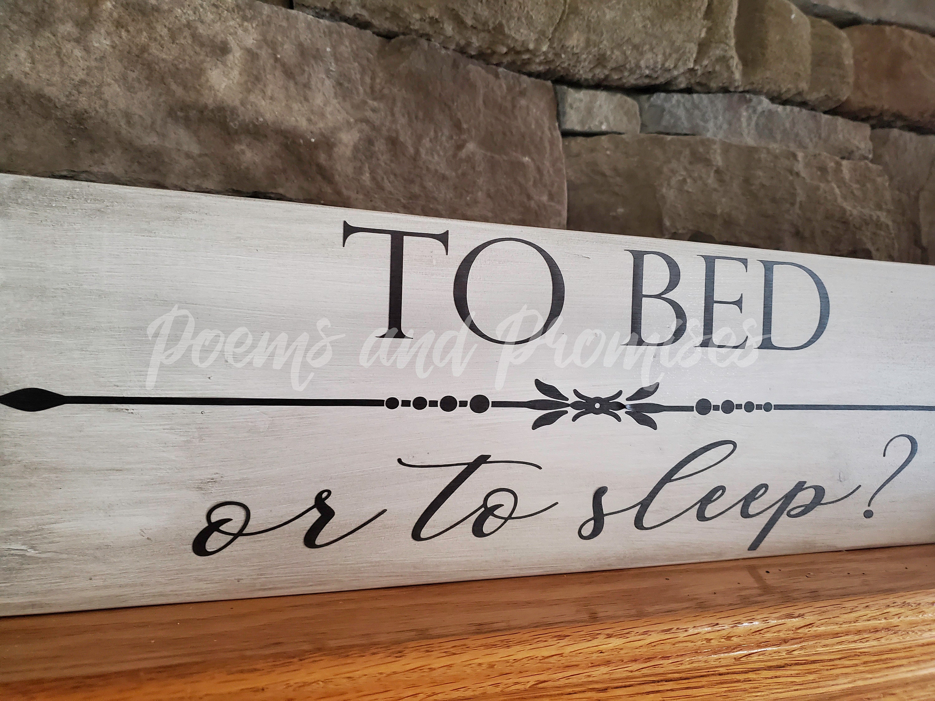 To Bed or to Sleep Sign, Outlander Decor, Wedding Gift, Outlander Quote ...