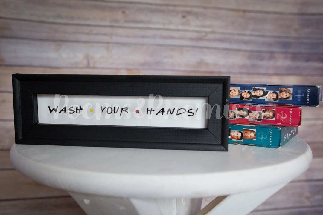 Friends Wash Your Hands Sign, Friends Bathroom Sign, Friends Sink Sign ...