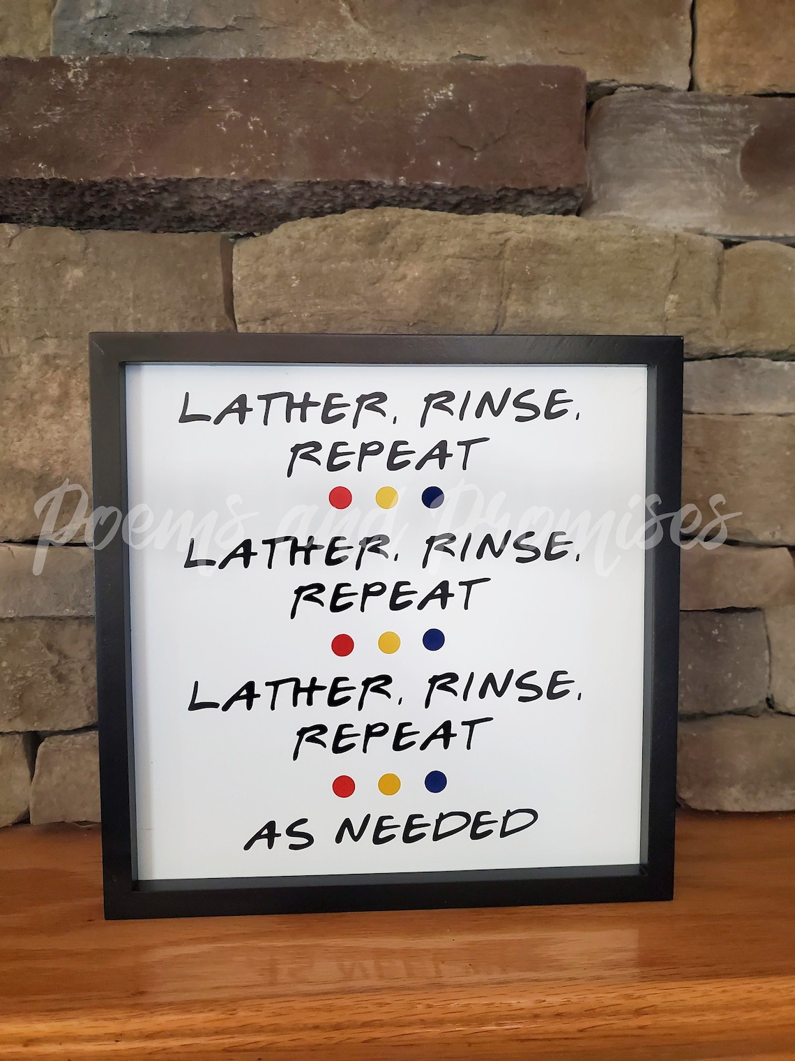 Friends Bathroom Sign Lather Rinse Repeat Sign Friends Sink - Etsy