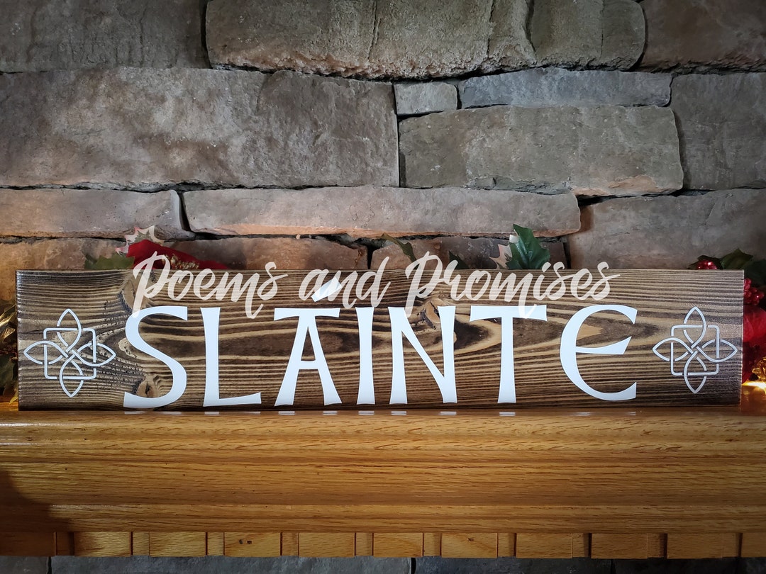 Slainte Sign, Outlander Decor, Cheers Sign, Gaelic Decor, Jamie Fraser ...