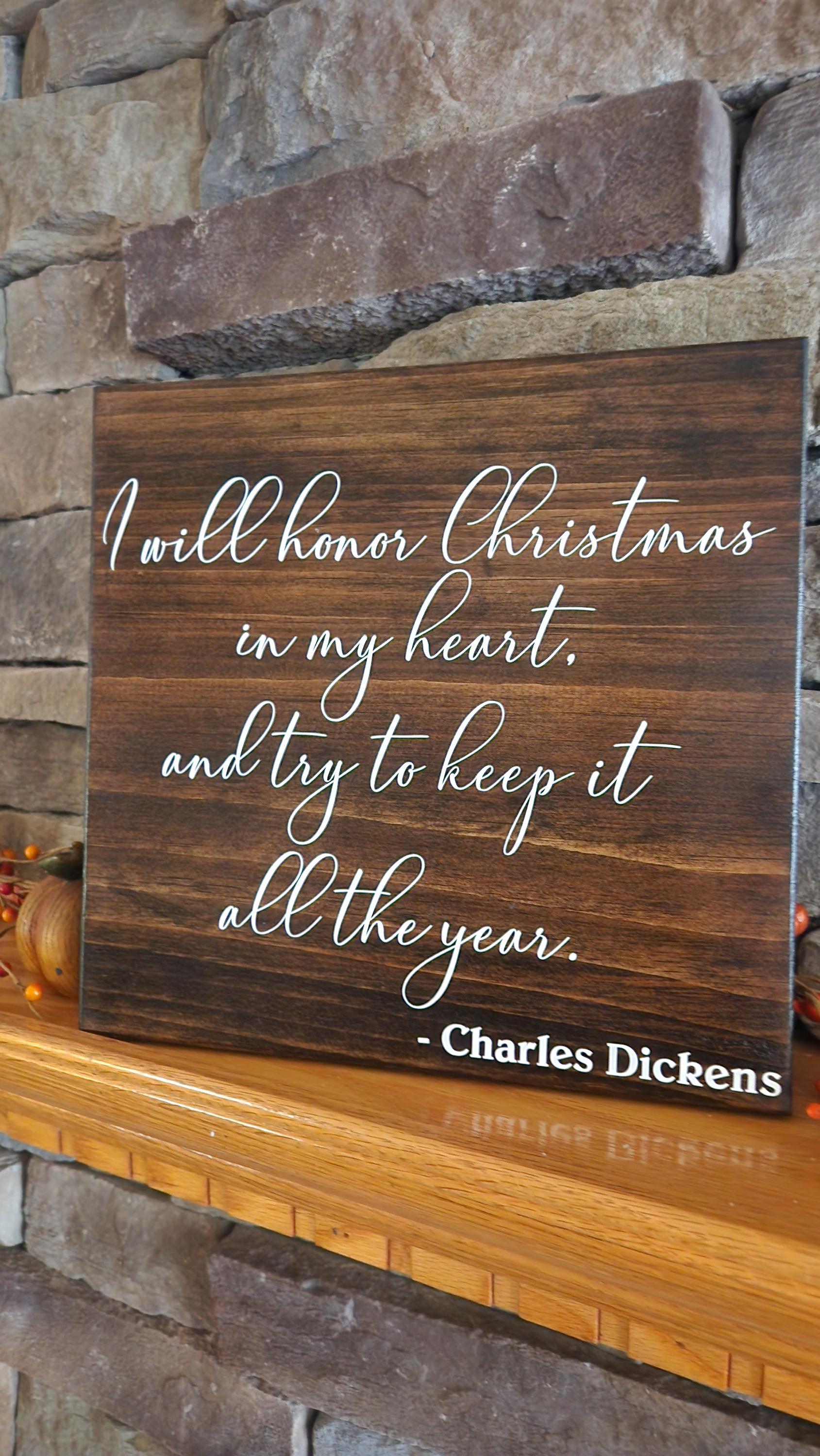 Christmas All the Year Sign, Christmas Carol Sign, Charles Dickens Sign ...