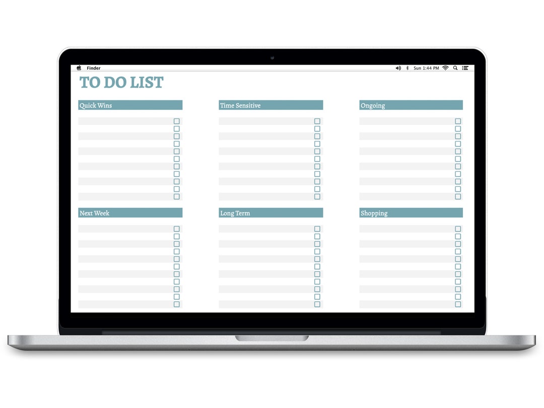 NEW Easy to Do List Google Sheets Instant Download - Etsy