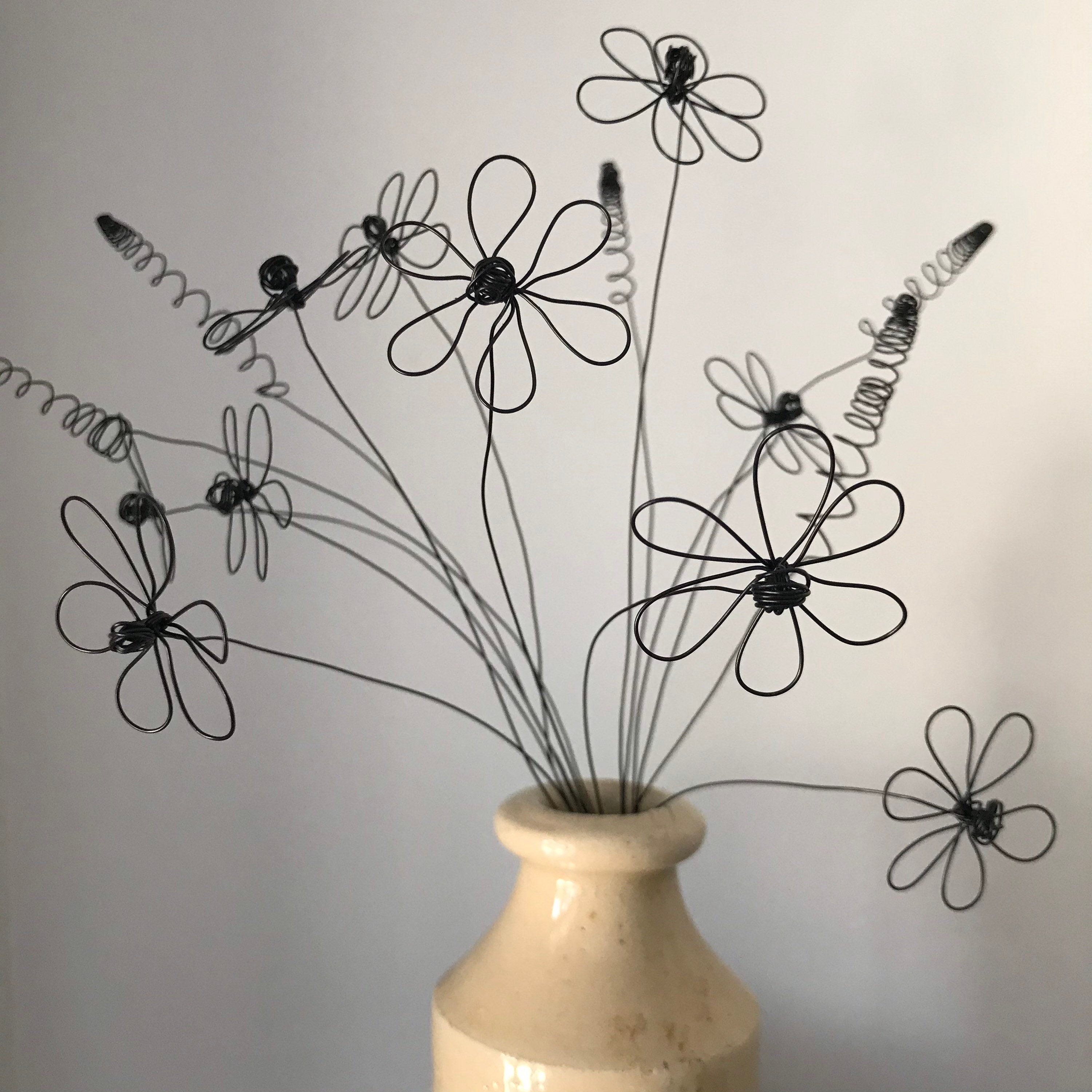 Handmade Wire Daisy Flower Bouquet-everlasting Flowers- Arrangement ...