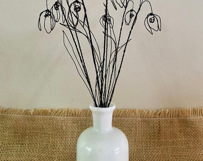 Snowdrops / Handmade Wire Flowers / Wire Snowdrop Sculptures / Wire Art ...