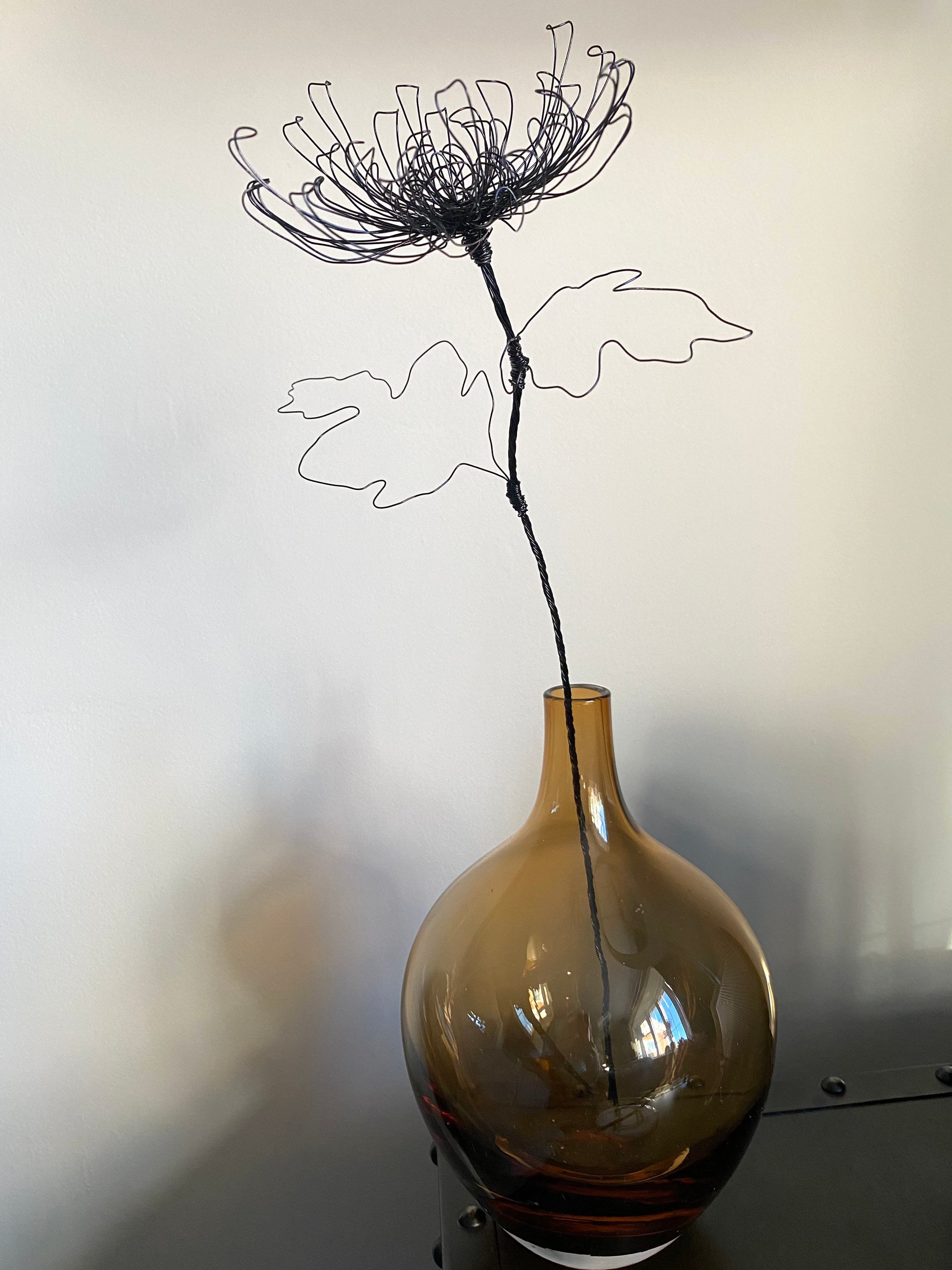 Handcrafted Single Stem Wire Chrysanthemum Flower-mother’s Day ...