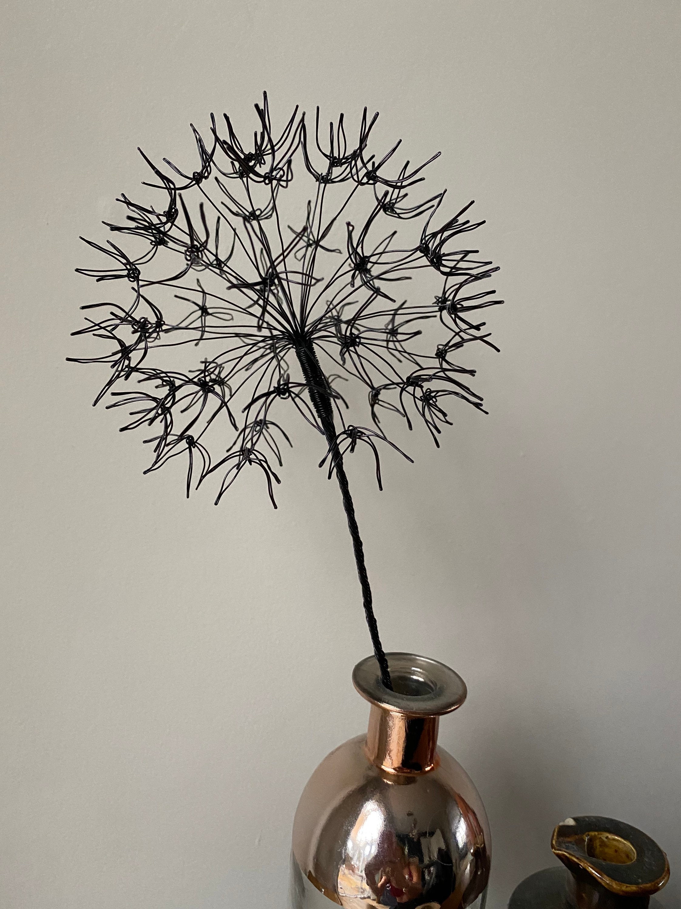 Handmade Wire Flower-allium Seed Head-everlasting Contemporary - Etsy