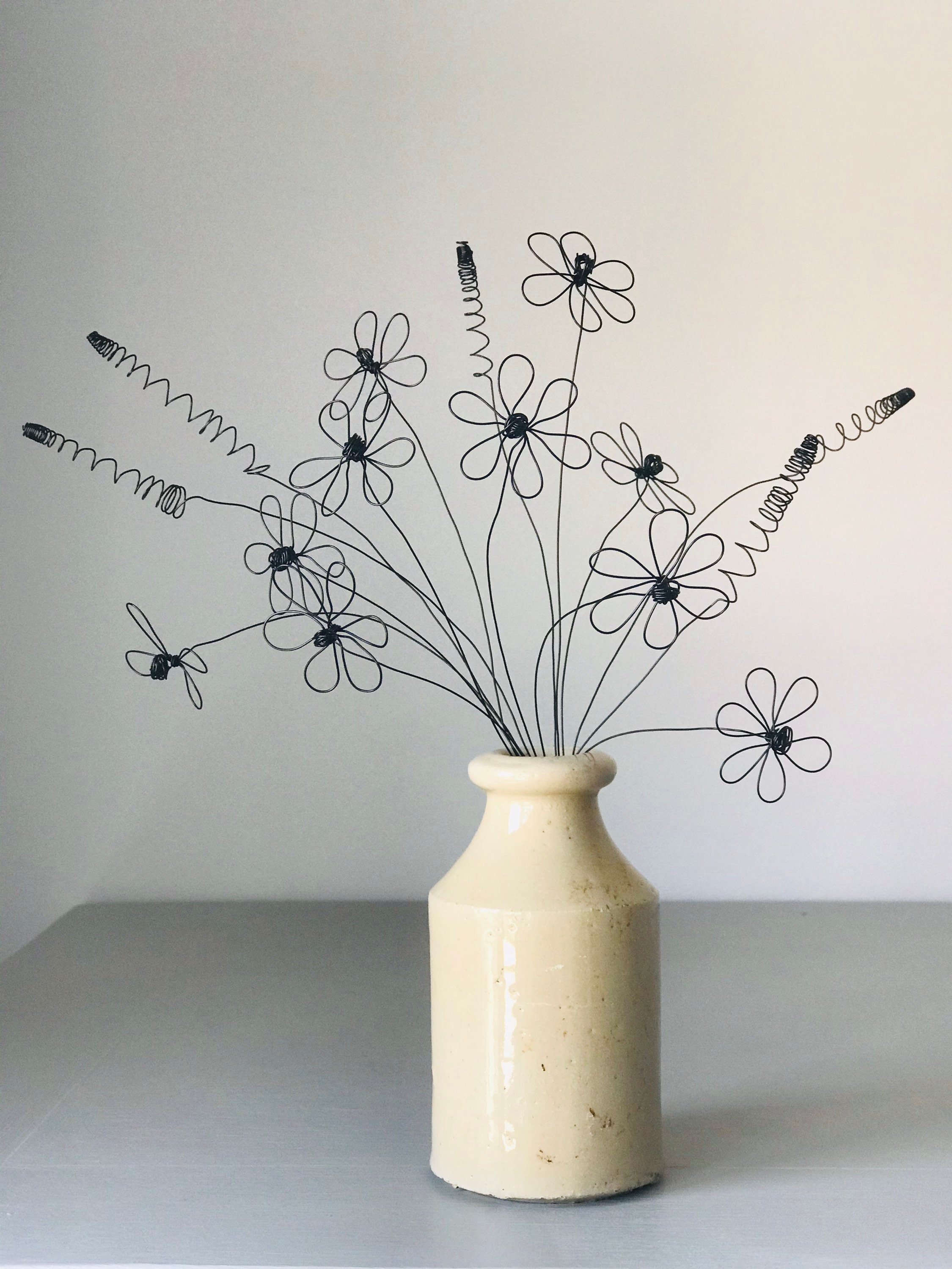 Handmade Wire Daisy Flower Bouquet-everlasting Flowers- Arrangement ...