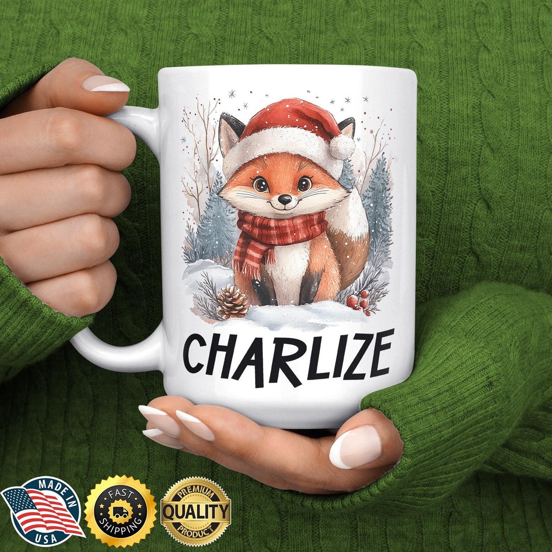 Fox Christmas Gift - Personalised Christmas Fox Mug - Fox Lover Gift ...