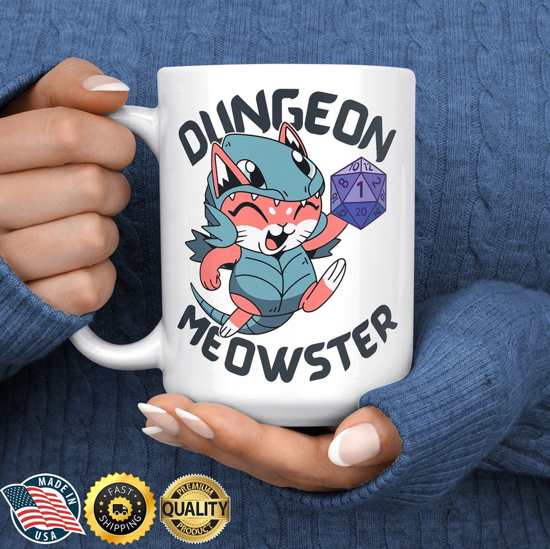 Dungeon Meowster Mug - Dnd Gift - Dungeon Master Mug - Gifts for Cat ...