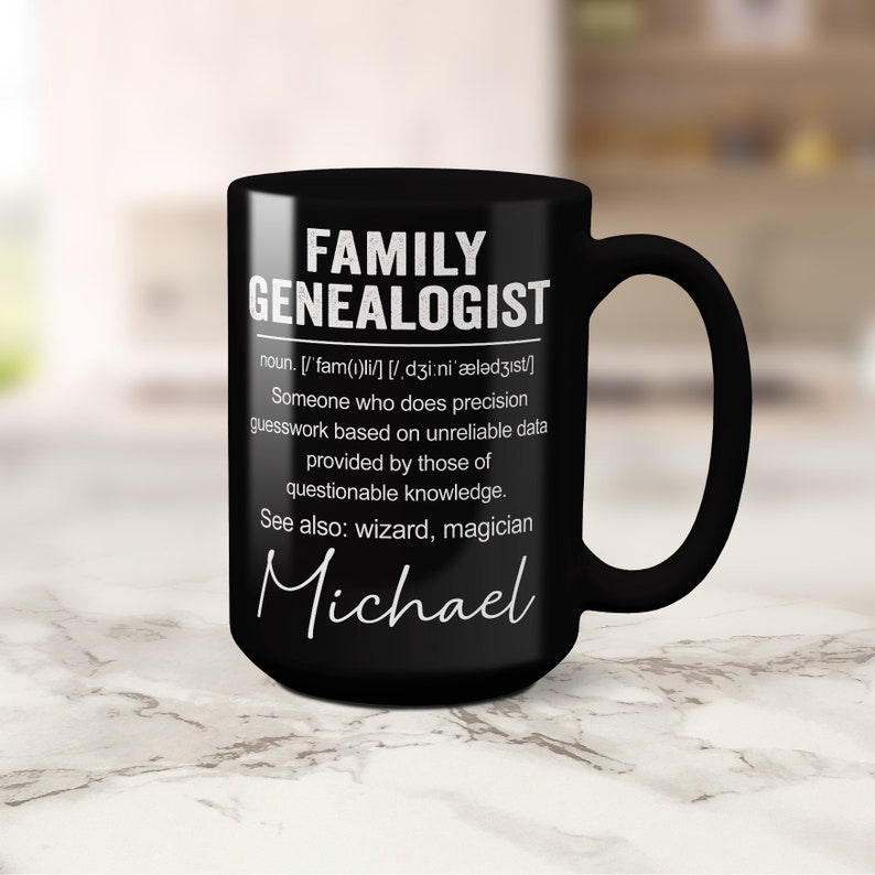 Genealogist Mug - Personalized Genealogist Gift - Genealogy Mug ...