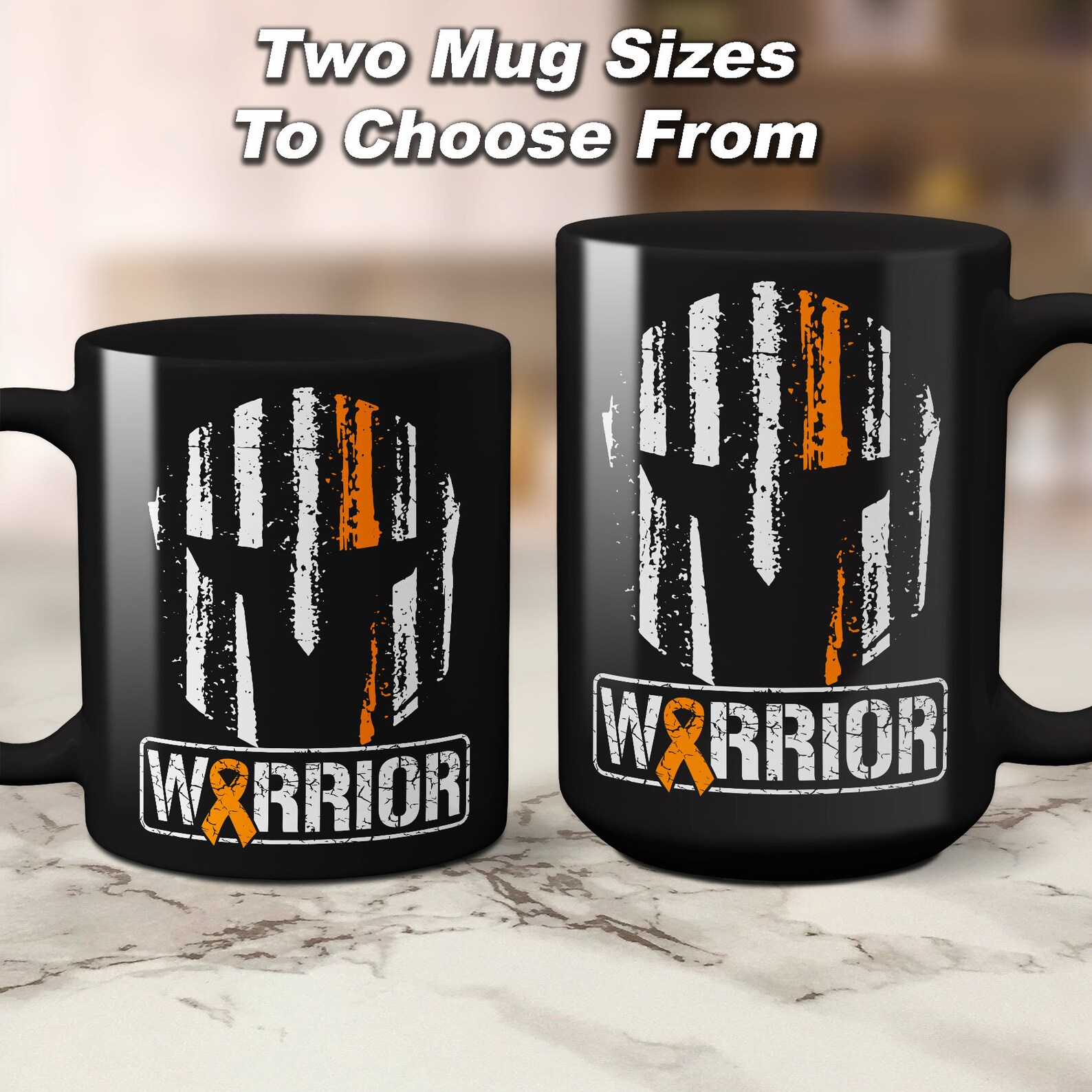 COPD Warrior Mug Orange COPD Awareness Ribbon Mug Gift for - Etsy