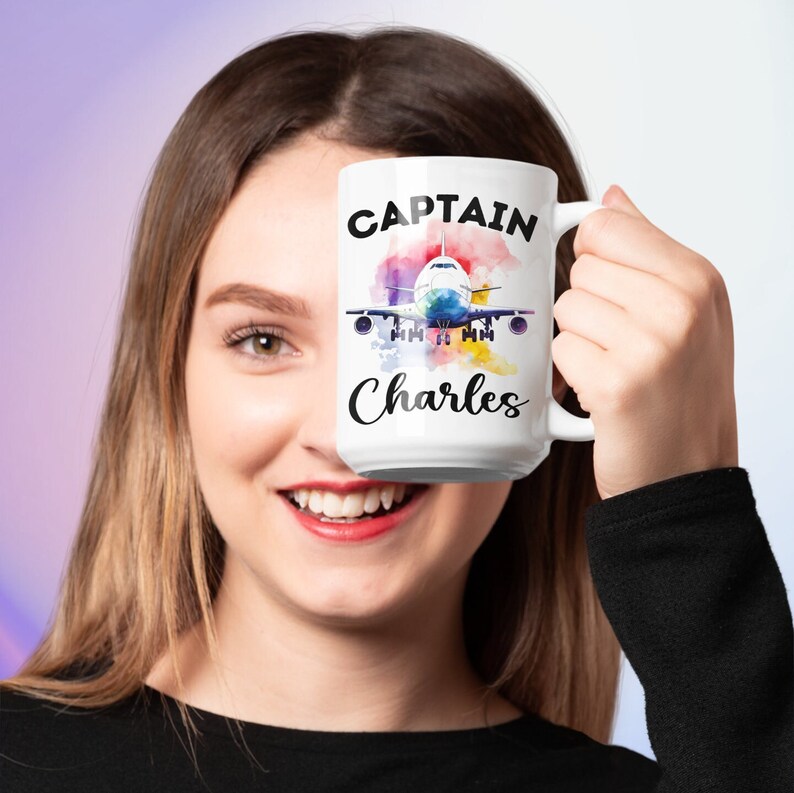 Pilot Mug - Personalized Pilot Gift - Custom Captain Mug - Pilot Coffee ...