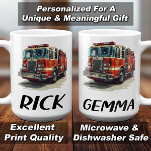 Firefighter Mug - Fire Truck - Fire Gift - Firefighter Gift - Fire ...
