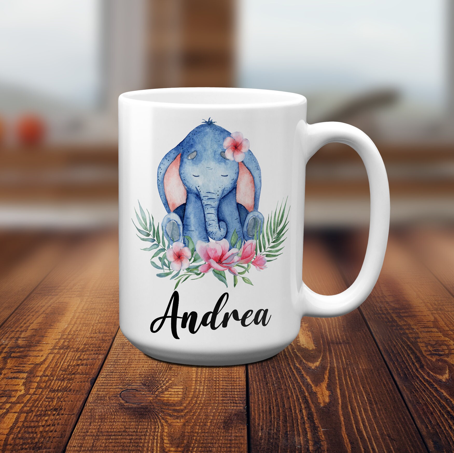Elephant Mug Elephant Gifts for Women Custom Elephant | Etsy