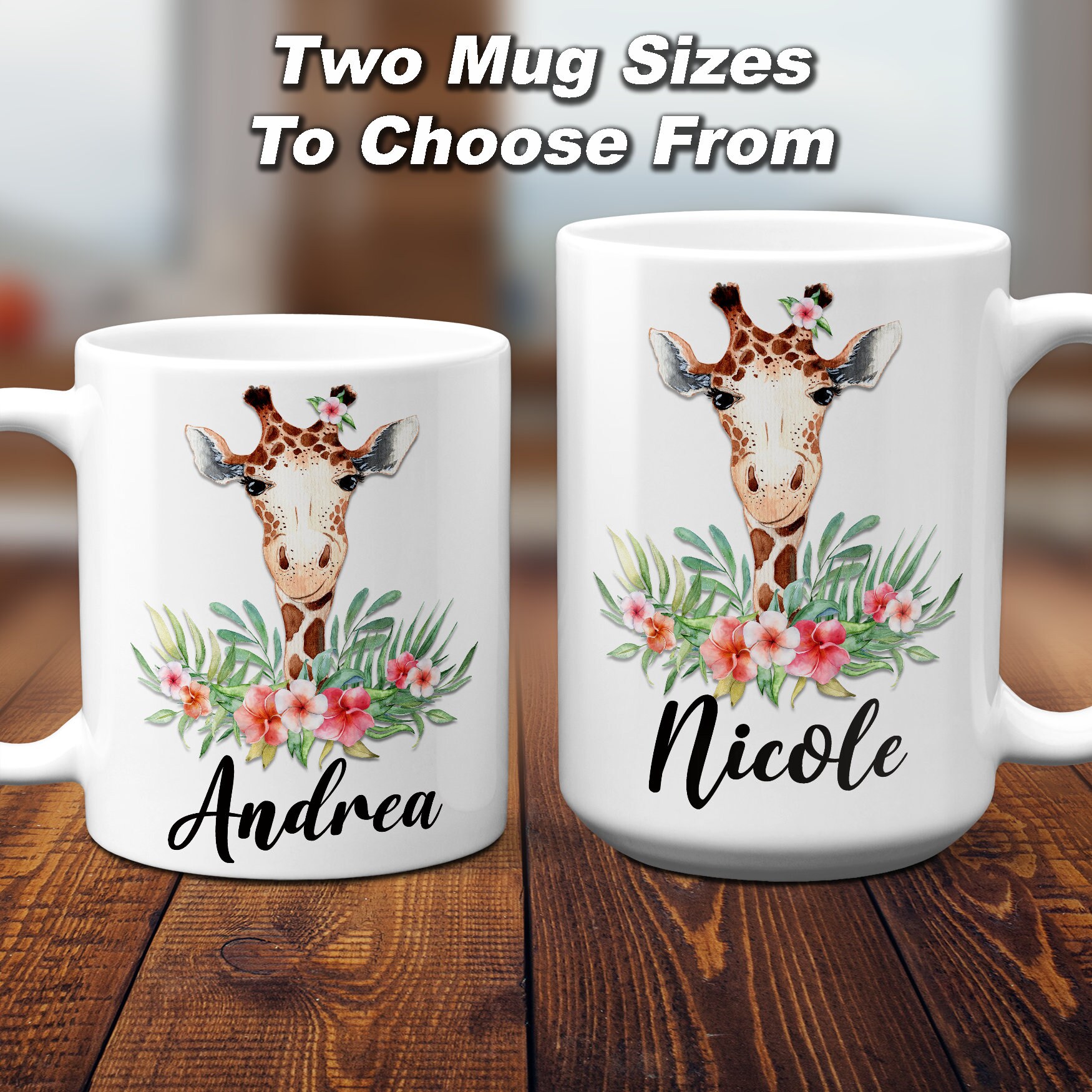 Giraffe Mug Giraffe Gifts for Women Cute Giraffe Cup - Etsy
