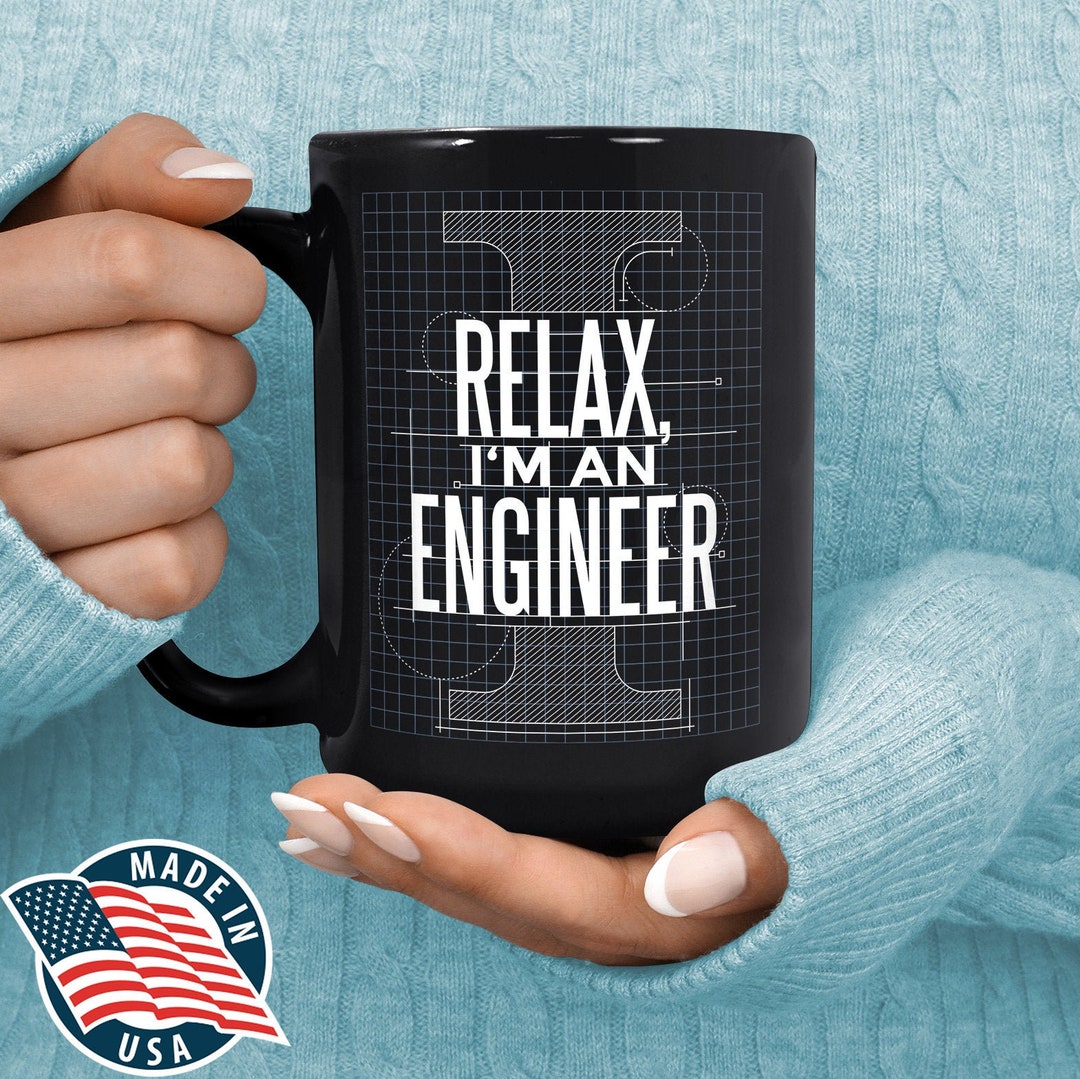 Engineer Black Mug Engineer Gift Civil Engineer Gift - Etsy UK