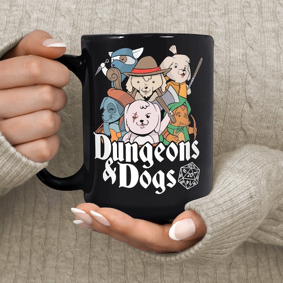 Dungeon Dogs Mug Dnd Gift Dungeons & Dragons Gifts for | Etsy