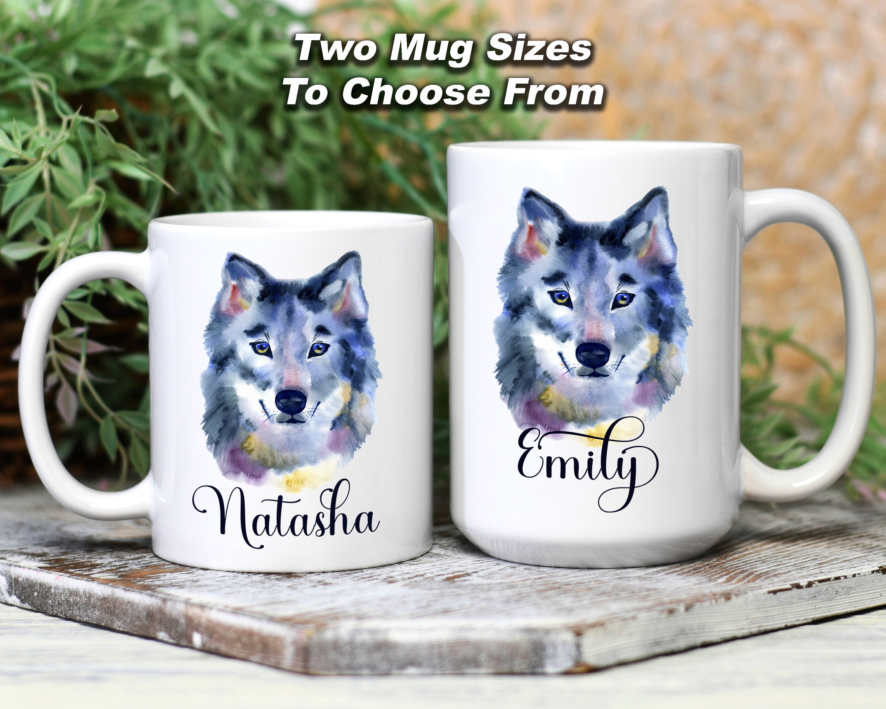 Wolf Mug Personalised Wolf Gift Wolf Coffee Cup Wolfdog | Etsy