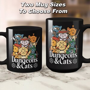 Dungeons and Cats Mug - Dnd Gift - Dungeons & Dragons - Gifts for Cat ...