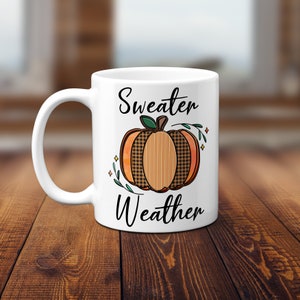 Sweater Weather Mug Fall Mugs Fall Gifts for Women Pumpkin Mug Fall ...