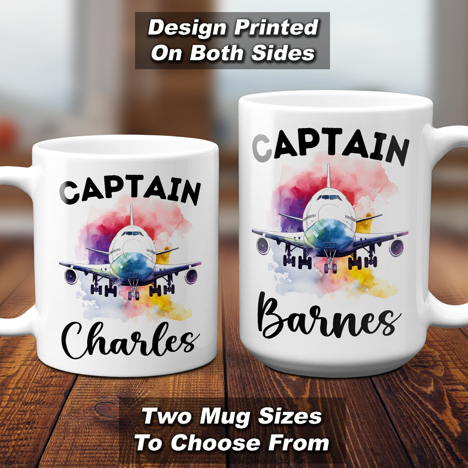 Pilot Mug - Personalized Pilot Gift - Custom Captain Mug - Pilot Coffee ...