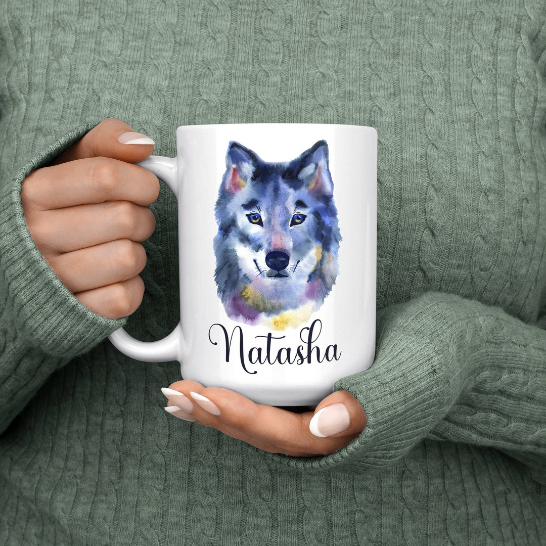 Wolf Mug - Personalised Wolf Gift - Wolf Coffee Cup - Wolfdog Mug ...