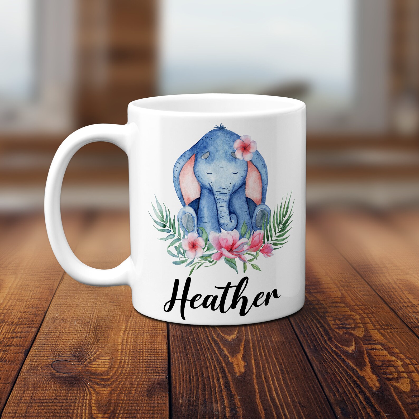 Elephant Mug Elephant Gifts for Women Custom Elephant | Etsy