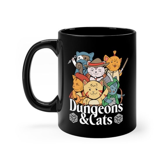 Dungeons And Cats Mug Dnd gift Dungeons & Dragons Gifts | Etsy