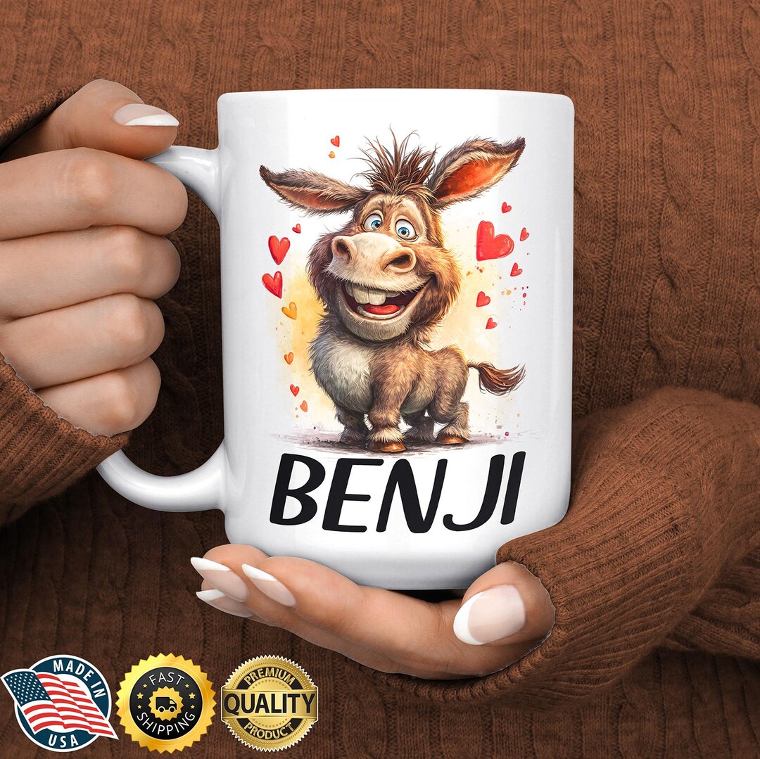 Funny Donkey Mug - Personalised Donkey Mug - Funny Donkey Gift - Custom ...