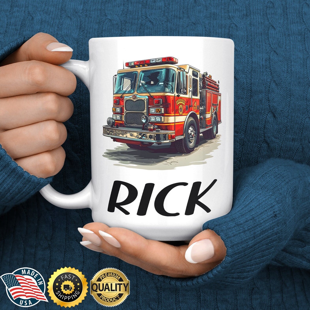 Firefighter Mug - Fire Truck - Fire Gift - Firefighter Gift - Fire ...