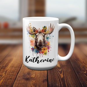 Moose Coffee Mug - Moose Mug With Name for Women - Moose Gift - Moose ...