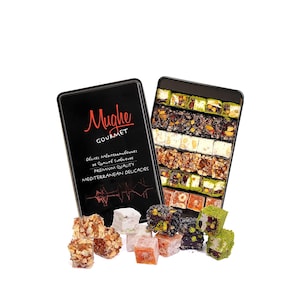 Luxury Turkish Delight Gift Box: Chocolate Pistachio Lokum Assortment ...