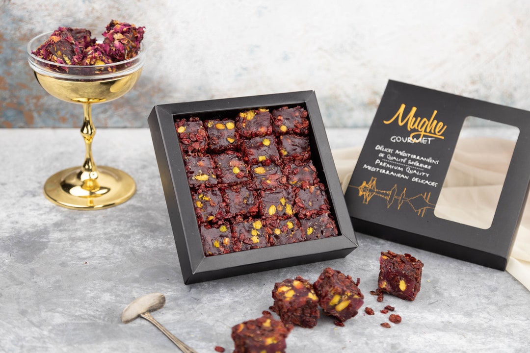 Sour & Sweet Vegan Candy Lokum - Luxury Barberry Coated Turkish Delight ...