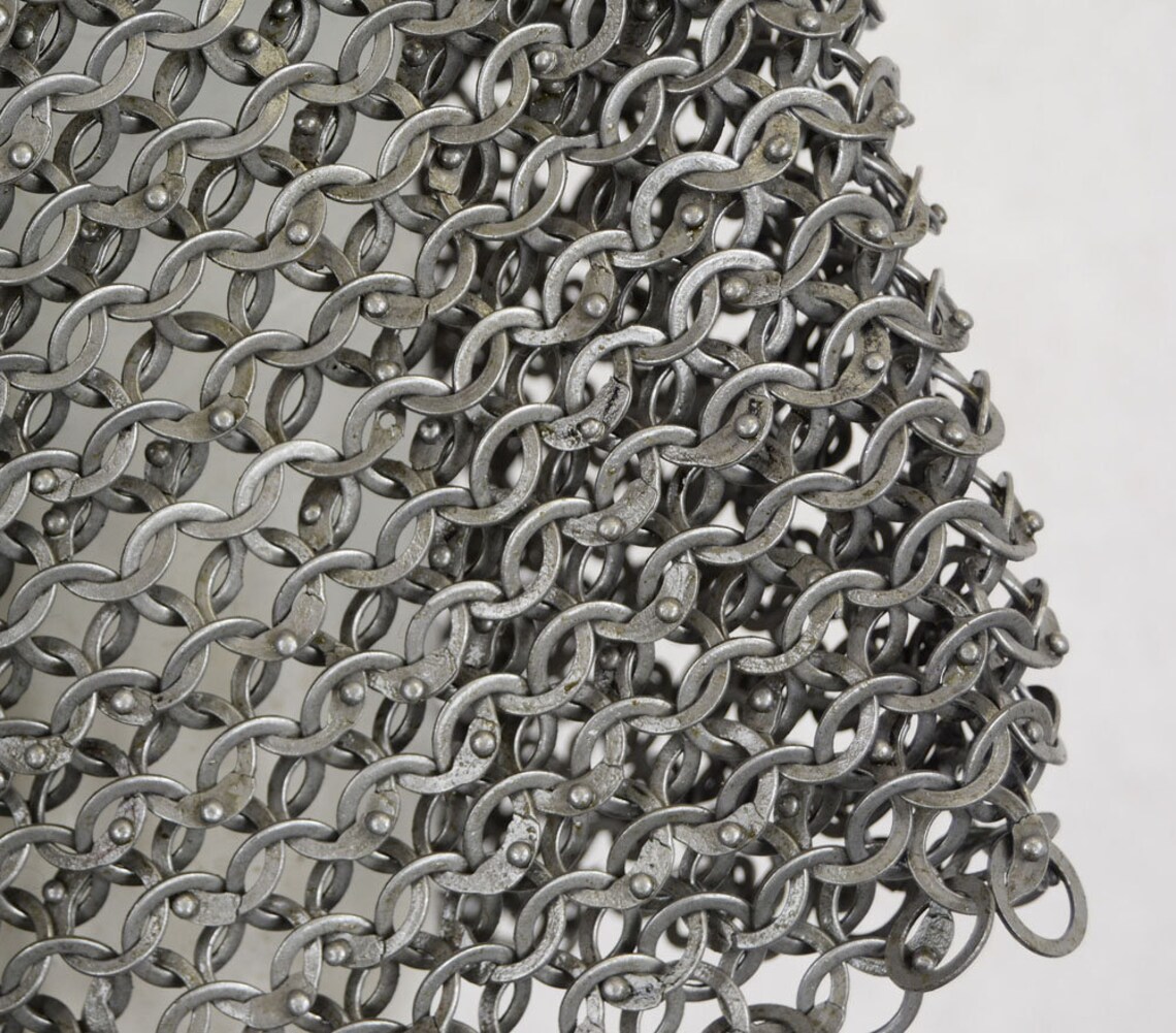 Chainmail Haubergeon Half-sleeve Dome Riveted Flat Ring - Etsy