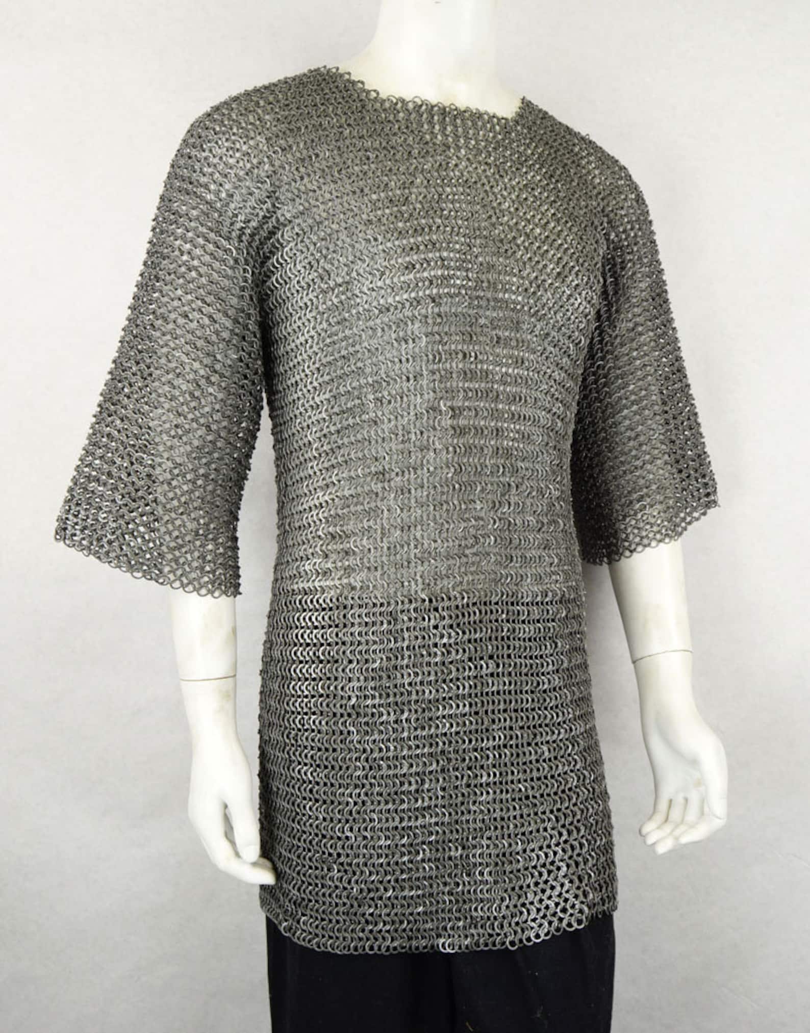 Chainmail Haubergeon Half-sleeve Dome Riveted Flat Ring - Etsy