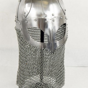 Norse Helm, Ocular Helm 16 Gauge With Chainmail Camail, Spangenhelm - Etsy