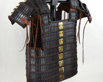 Full Set. Mongol/ Jurchen Lamellar Helmet Face Protection Vambraces ...