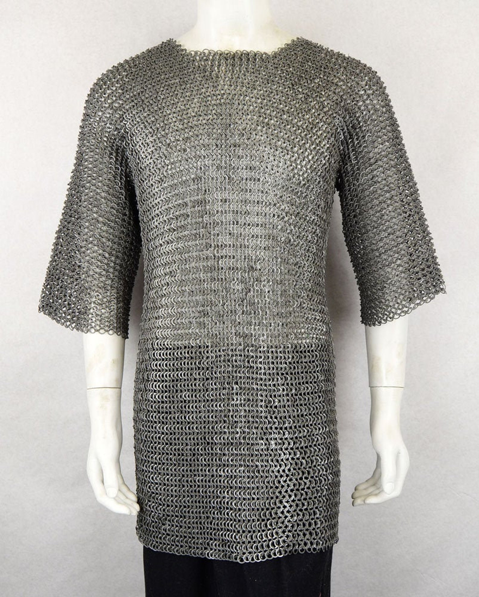 Chainmail Haubergeon Half-sleeve Dome Riveted Flat Ring - Etsy