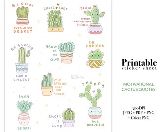 Motivational Puns Digital Printable Planner Stickers Cute | Etsy