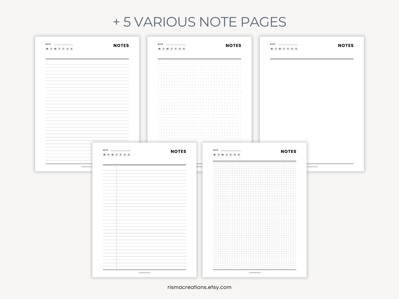 Easy Student Printable Planners Complete Elegant Smart Design in ...