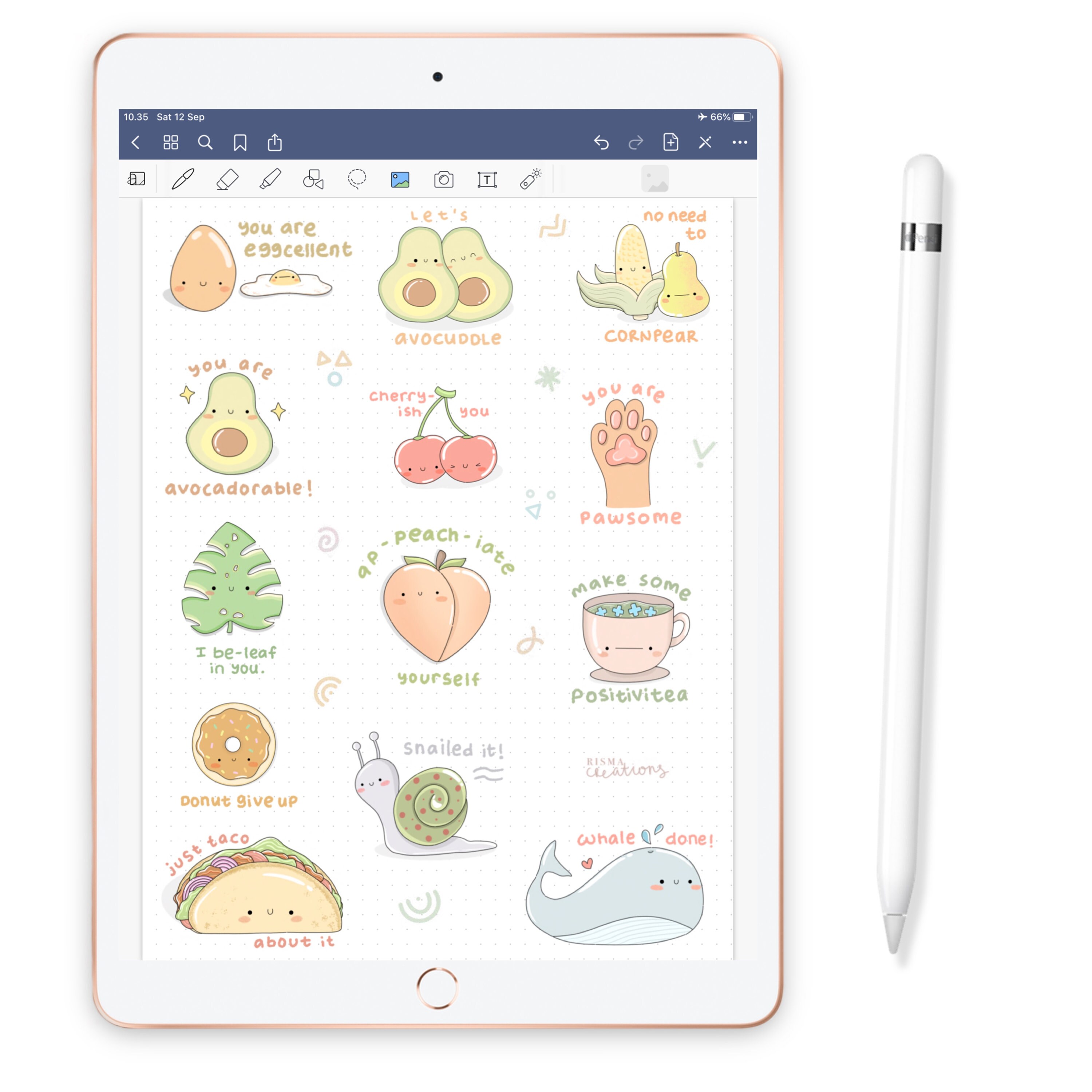 Motivational Puns Digital Stickers Cute Motivational - Etsy